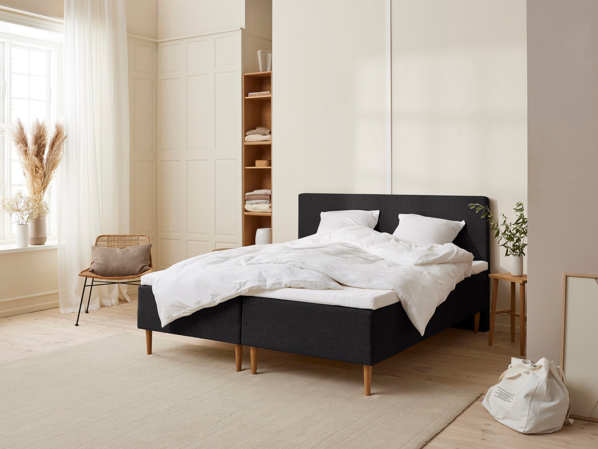 Fabrikkens Trykaflastende Boxmadras 180x200 | Sort